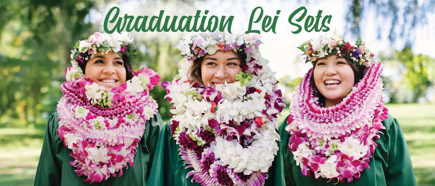 Fresh Hawaiian Graduation Lei Sets | Hawai’i Lei Stand