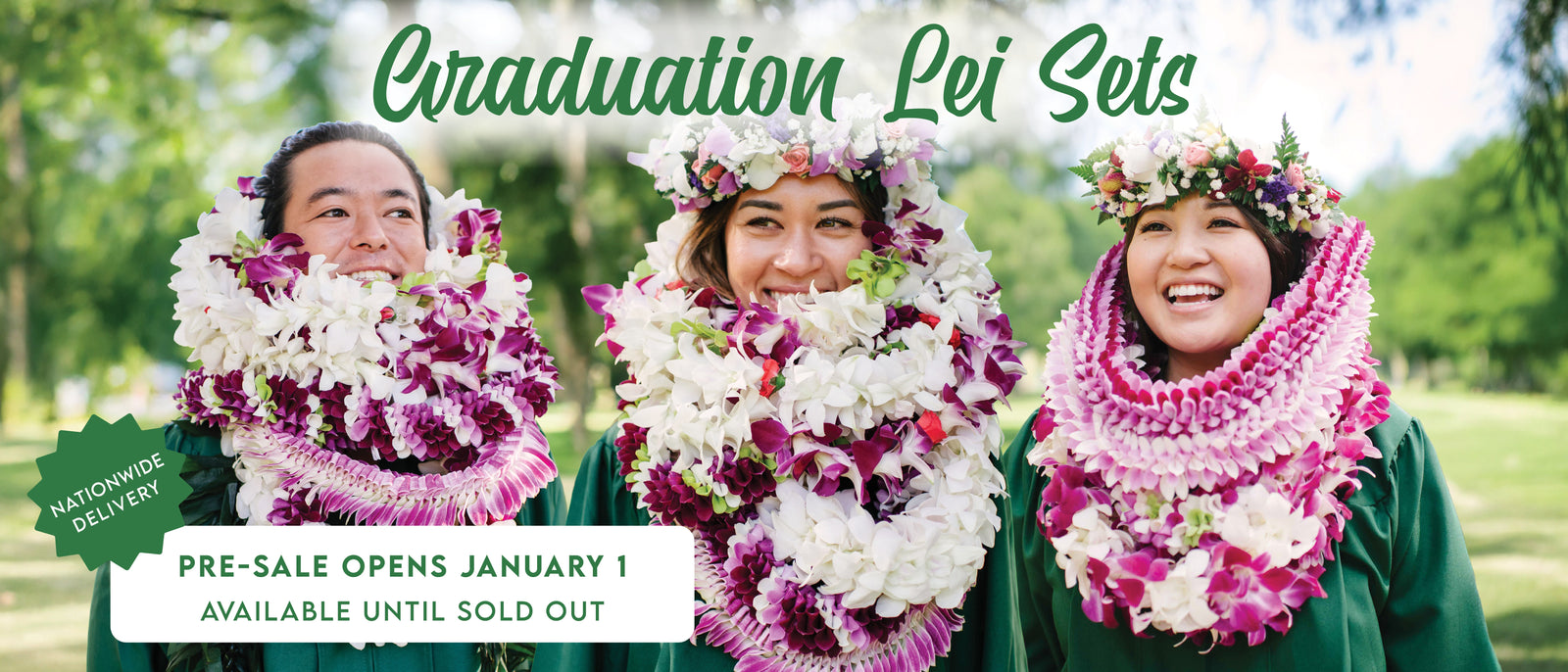 Fresh Hawaiian Graduation Lei Sets | Hawai’i Lei Stand