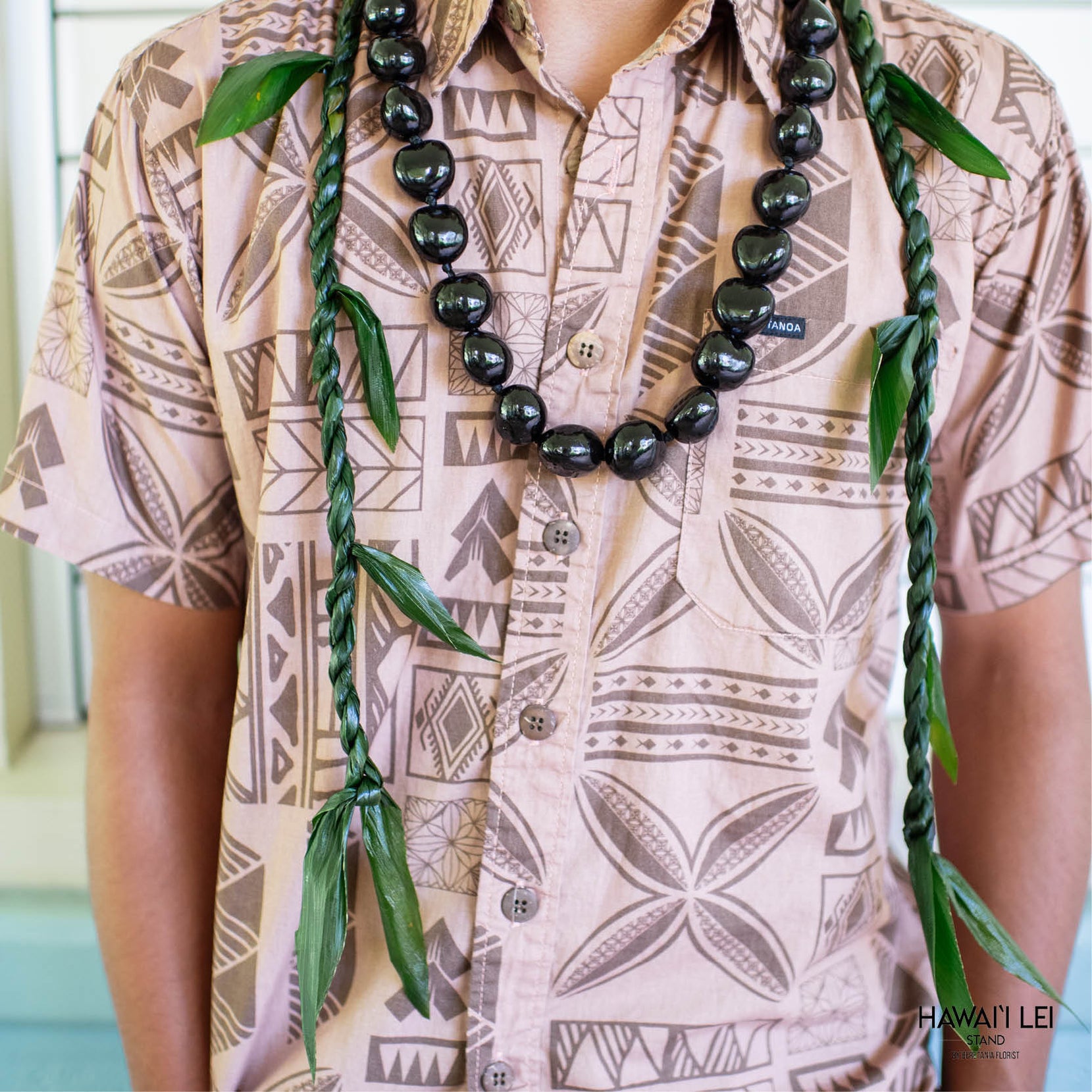 Kukui Nut Shell Lei (Black) - Hawaii Lei Stand - Lei Shipping & Delivery