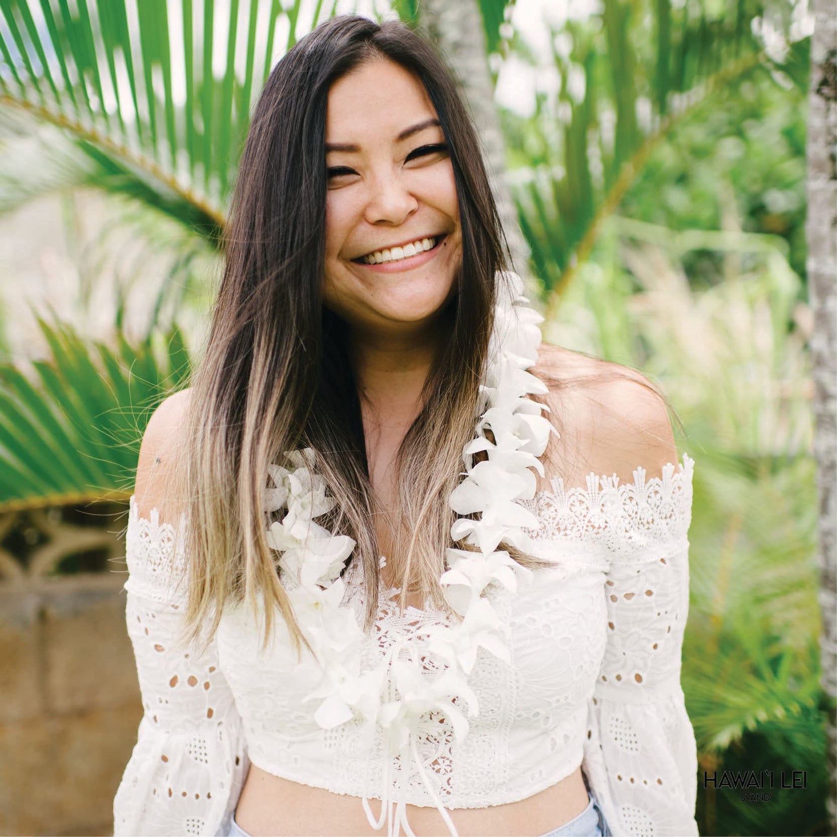 Single Orchid Lei (White) | Hawaii Lei Stand