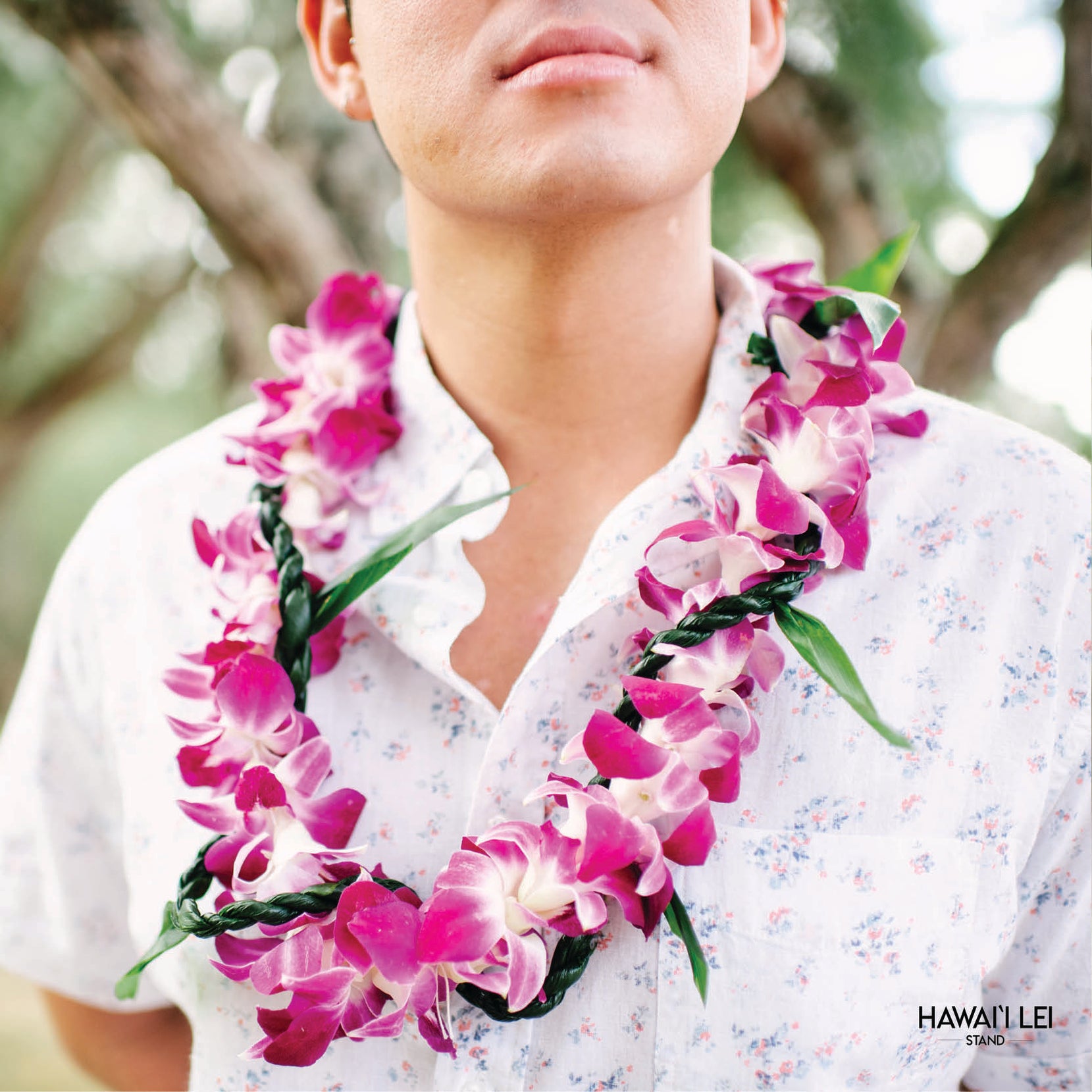 Orchid Wrapped With Ti Leaf Lei (Purple) - Hawaii Lei Stand - Lei ...